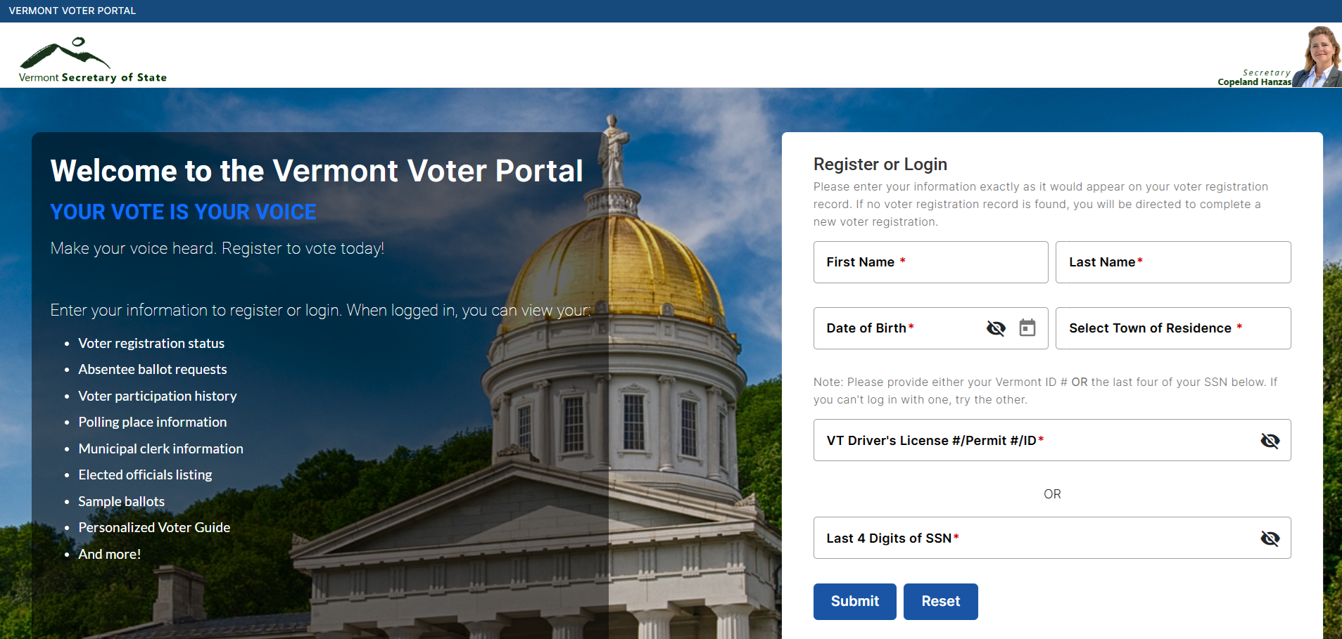 My Voter Page - League of Women Voters of Vermont